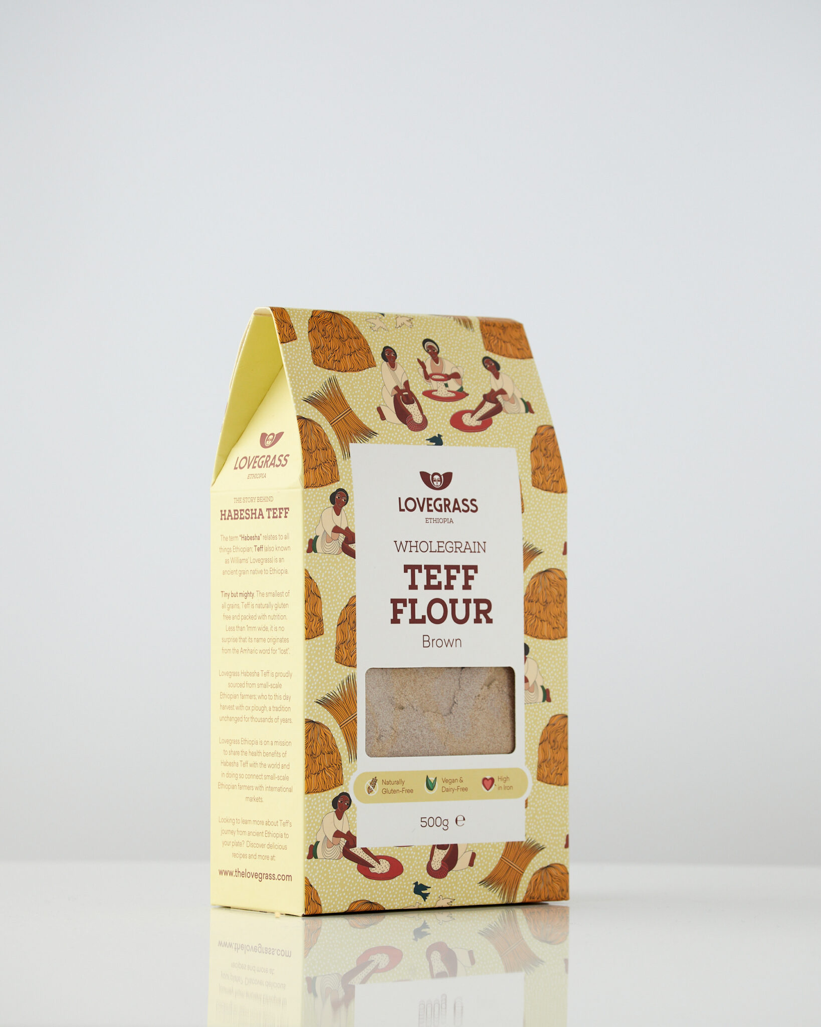 Brown Teff Flour 500g | Lovegrass Ethiopia