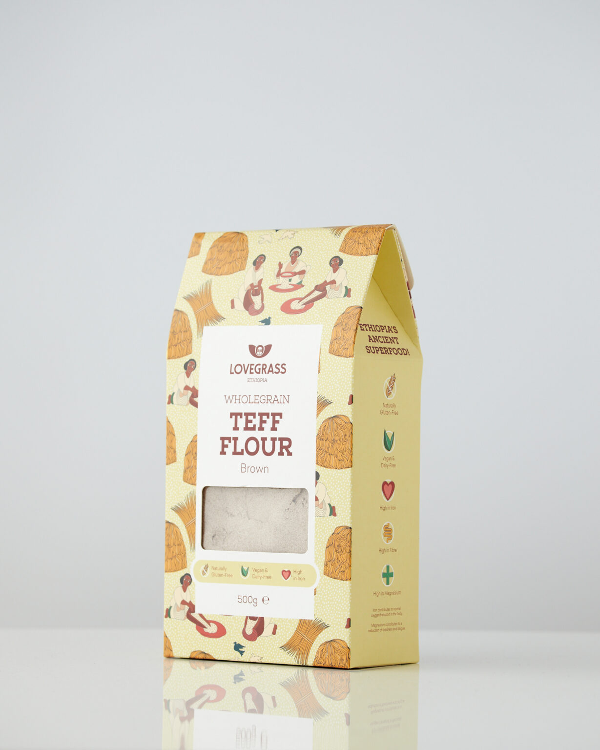Brown Teff Flour 500g | Lovegrass Ethiopia