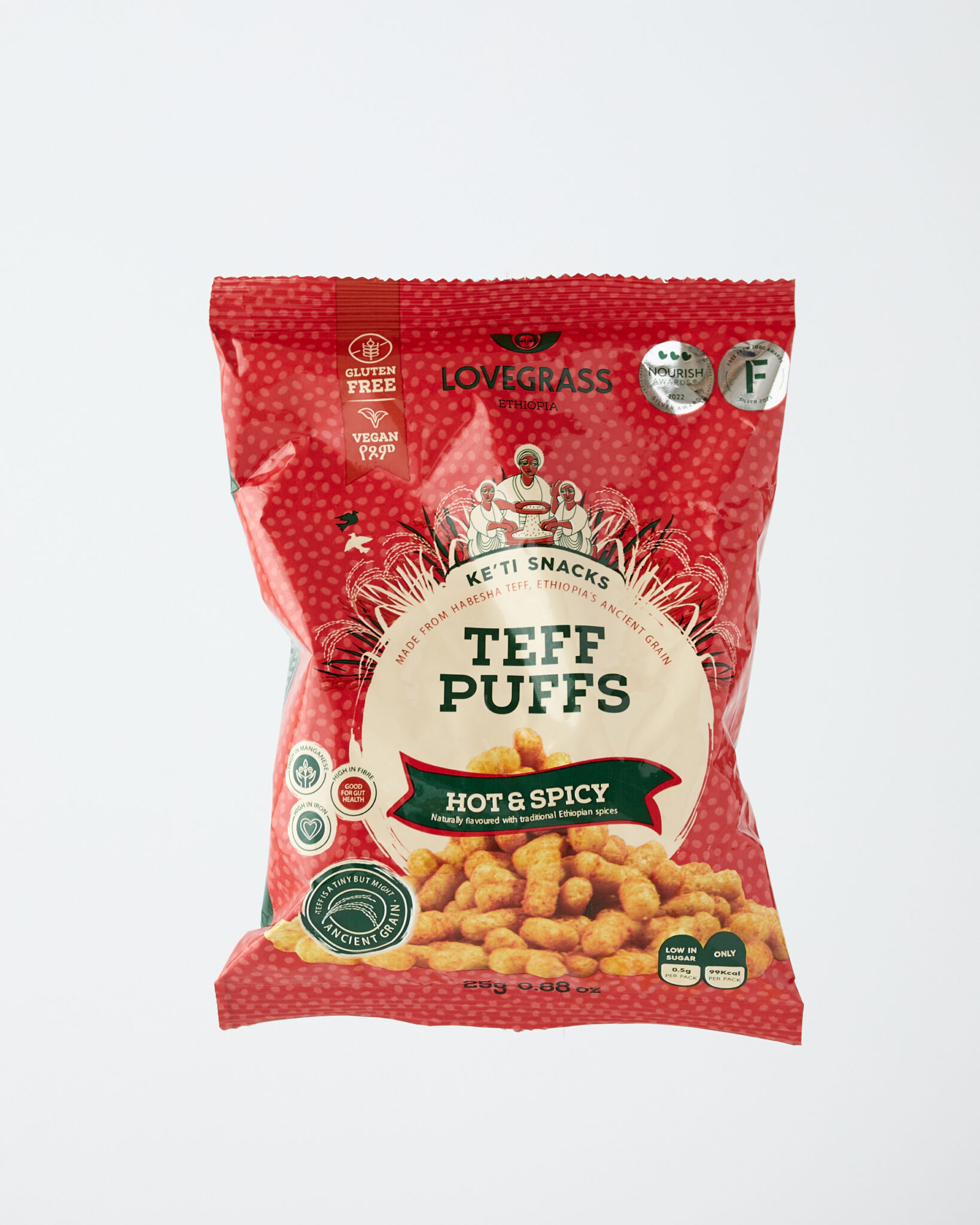 Teff Puffs Hot & Spicy | Lovegrass Ethiopia